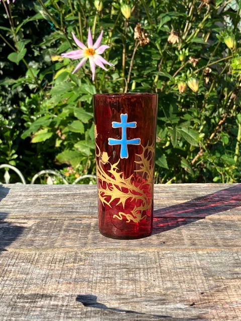 VERRE ÉMAILLÉE, CROIX de Lorraine, Daum Nancy ? Cristal ? EUR 79,00 - PicClick FR