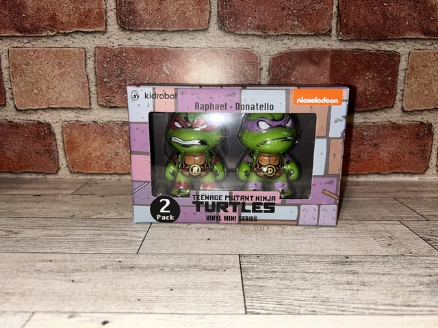 KIDROBOT TMNT RAPHAEL Donatello Leonardo Michaelangelo Mini Vinyl 2pack ...