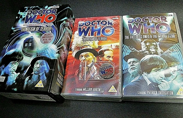 DOCTOR WHO CLASSIC VHS boxset Web of Fear, Faceless Ones, Reign of ...