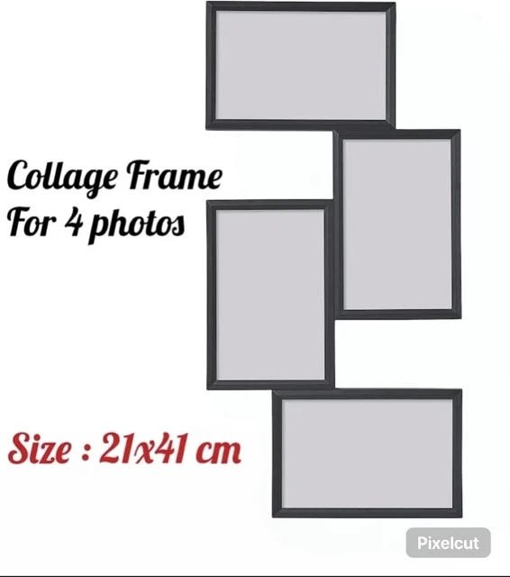 IKEA YLLEVAD COLLAGE frame 4 photos, Picture, Postcards, Art Black 21 X ...