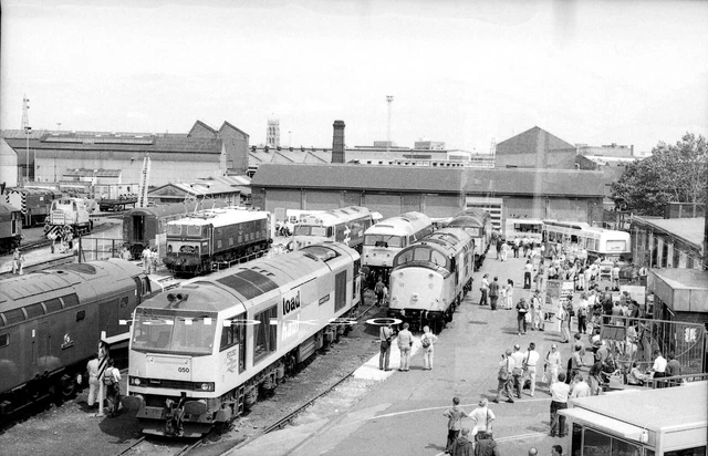 ORIGINAL RAILWAY NEGATIVE Doncaster Works loco 60050 open day 1994 £4. ...