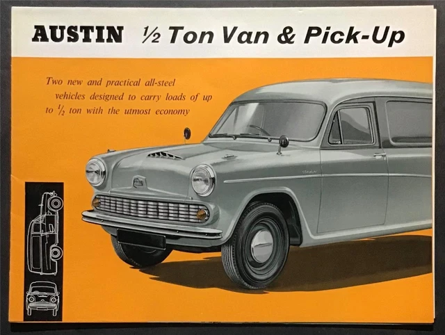 AUSTIN ½ TON VAN Pick-up Commercial Sales Brochure c1960 #2148 £14.99 ...