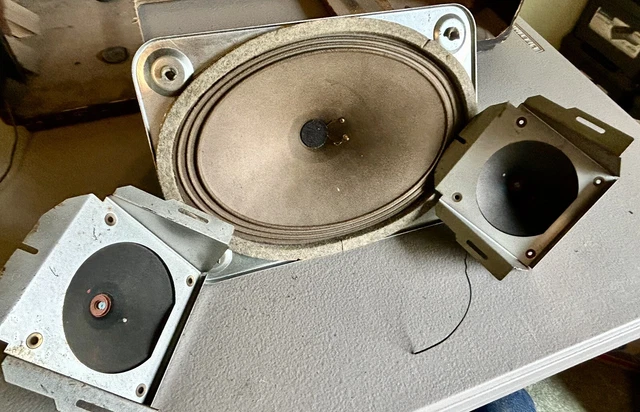 VINTAGE TELEFUNKEN SPEAKERS from multi-band Radio 6x9" woofer - 2x 3 ...