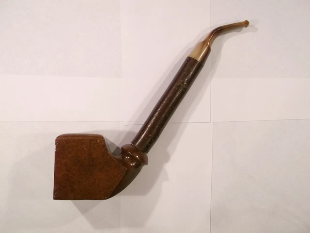 PIPE GÉANTE (204 gr) bruyère garantie tuyau merisier et corne St-Claude ...