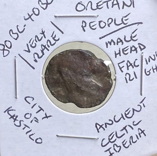 2000 YEAR OLD Rare Coin Ancient Celtic Iberian Coin 80BC-40BC Oretani ...