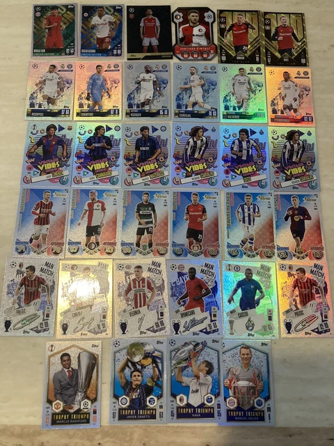 TOPPS MATCH ATTAX 2024/25 2025 x34 Insert Card Bundle Chrome Shield Black Edge £19.99 - PicClick UK