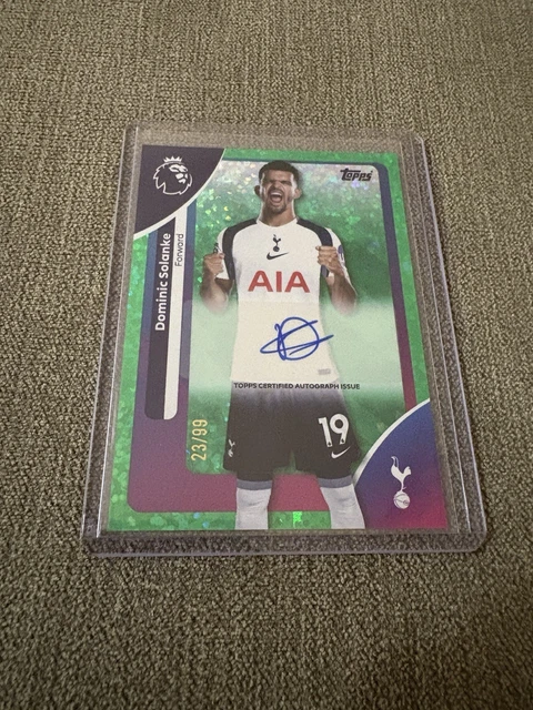 TOPPS PREMIER LEAGUE 2026 Dominic Solanke Green Auto /99 Autograph Card ...