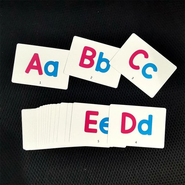 ALPHABET FLASH CARDS A-Z Kids Toddlers Preschool Early Pen Learning 4 N ...