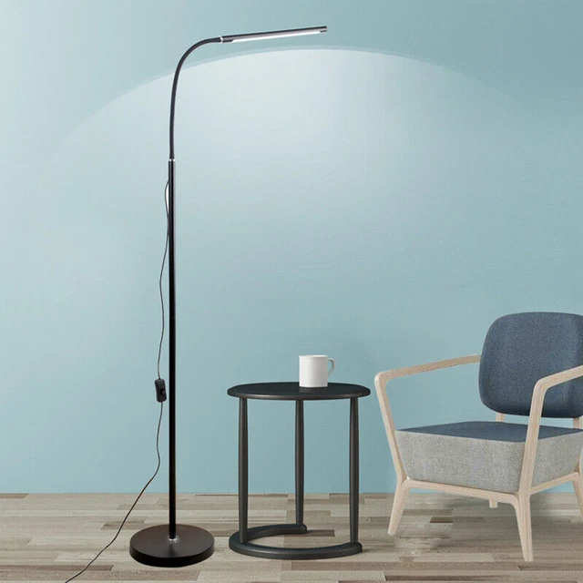 LED FLOOR LAMP 360° Adjustabe Standing Light Reading Eyelash Gooseneck ...
