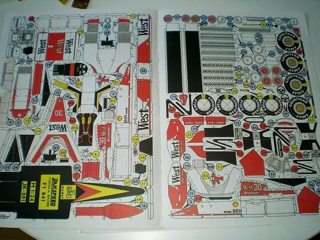 VINTAGE CZECH PAPER Model Zakspeed 841 * Jonathan Palmer 1:24 £9.99 ...