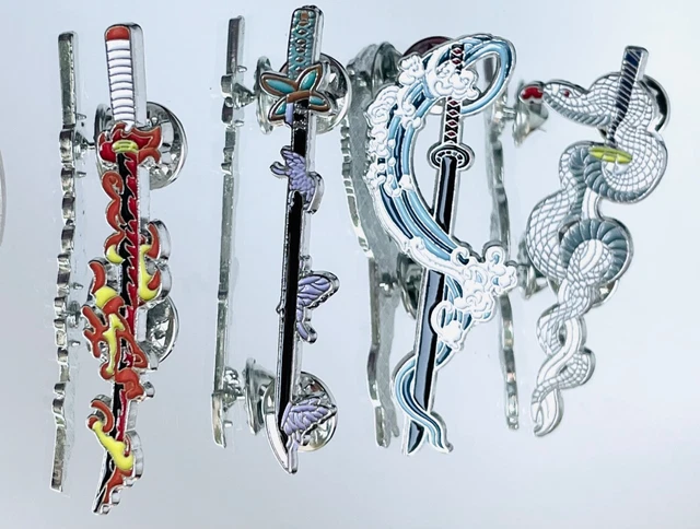 DEMON SLAYER SWORD katana pin badge brooch | Tanjiro | Rengoku | Anime ...