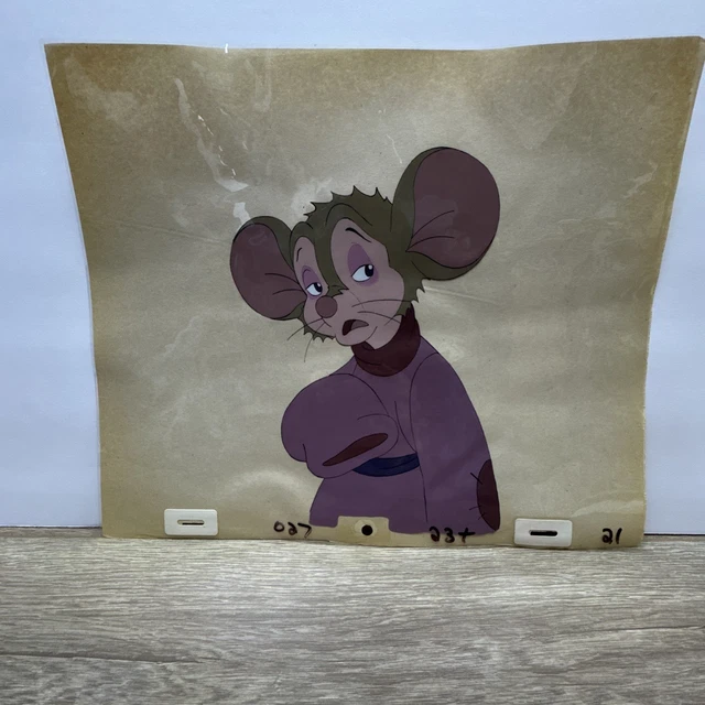 VINTAGE 1986 AN American Tail Don Bluth Animation Art Cel Fievel -#21 £ ...