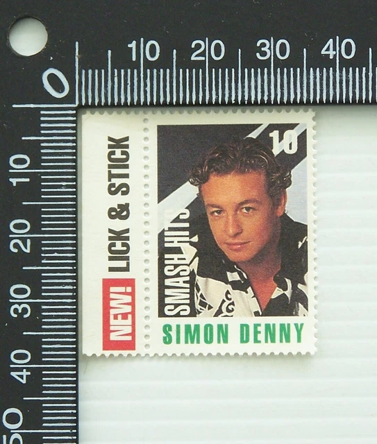 VINTAGE 1993 SIMON Denny Stick N Lick Stamp Smash Hits Magazine Tv Fan ...