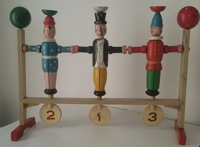 BIRILLI IN LEGNO SARACCO ? RUBINO ? TIRO A SEGNO DELFINO ? giocattolo d ...