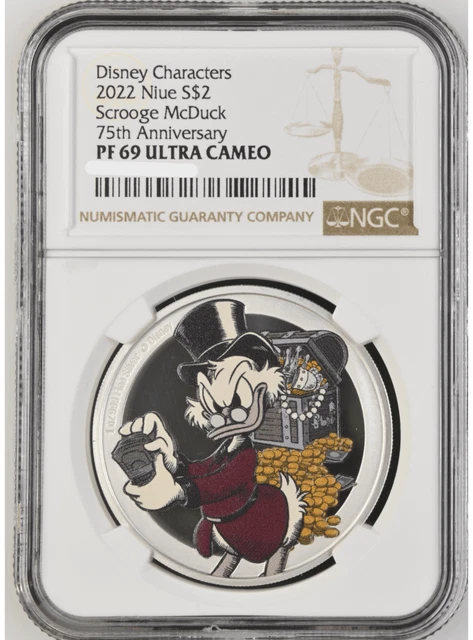 2022 NIUE DISNEY Scrooge McDuck 1 oz Silver Coin NGC PF 69 UCAM £139.66 ...
