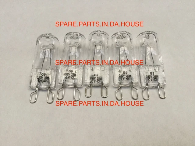 5 X CHEF Oven Halogen Lamp Light Bulb Globe CFE536SB CFE536WB CFE537WB ...