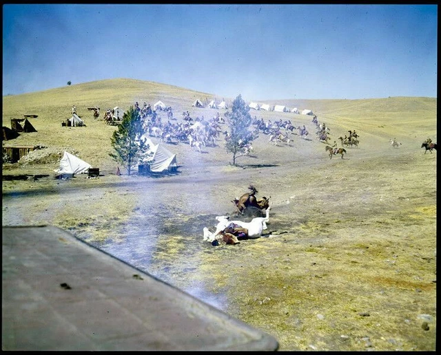 HOW THE WEST WAS WON Battle scene Indians Original 5x4 Color Photo ...