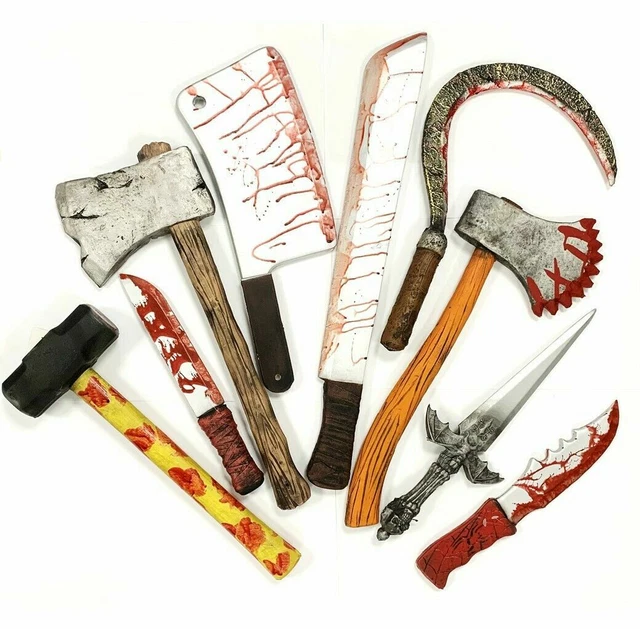 COLTELLO DA MACELLAIO in schiuma realistica arma Halloween arma finta ...