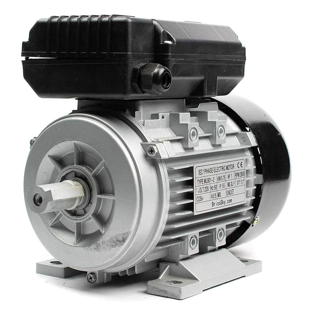 MOTORE ELETTRICO MONOFASE 1 HP 2800 Giri 2 Poli MEC 90 Forma B3 220 V ...