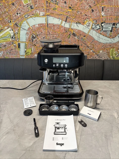 SAGE BARISTA PRO bean to cup Coffee machine SES878BTR Black Truffle £ ...