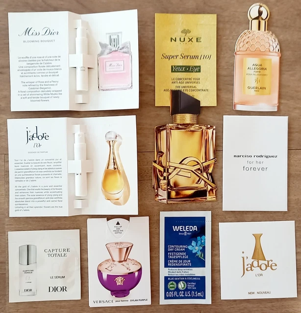 LOT ÉCHANTILLONS DE parfums et crèmes de grandes marques EUR 9,50 ...
