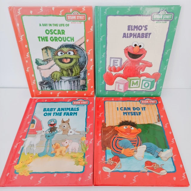 SESAME STREET BOOK Club Vintage Children's Books Oscar Elmo Baby ...