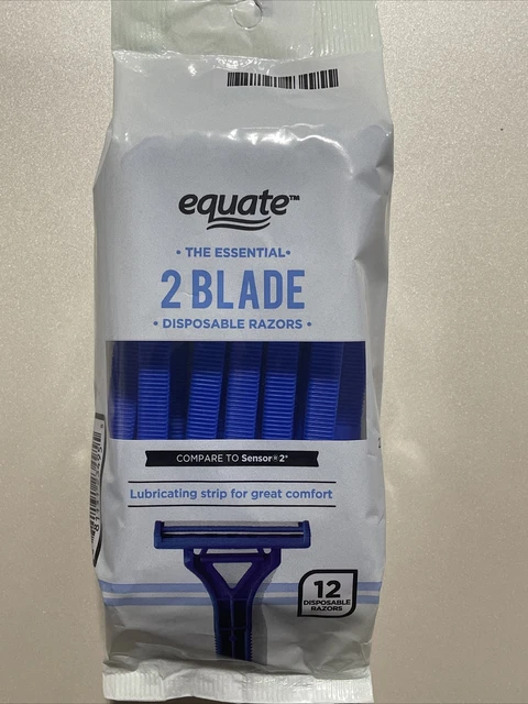 NEW EQUATE RAZORS The Essential 2 Blade Disposable Lubricating Strips ...