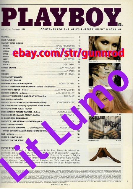 PLAYBOY MAGAZINE MAY 1994 Elle MacPherson- Shae Marks- Ron Howard Interview $26.44 - PicClick CA