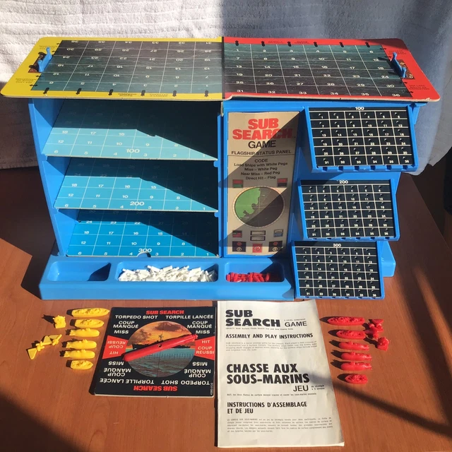 VINTAGE SUB SEARCH 3 Level Strategy Board Game 1973 Milton Bradley ...
