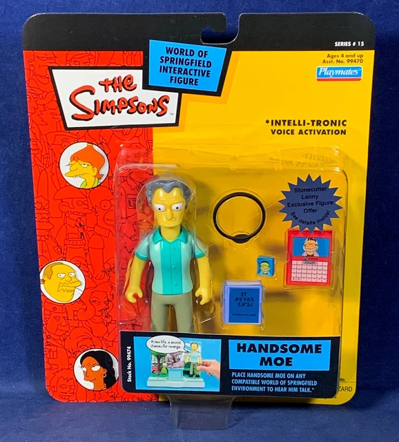 FIGURINE ARTICULÉE NEUVE HANDSOME MOE Simpsons Playmates WOS Series 15 ...