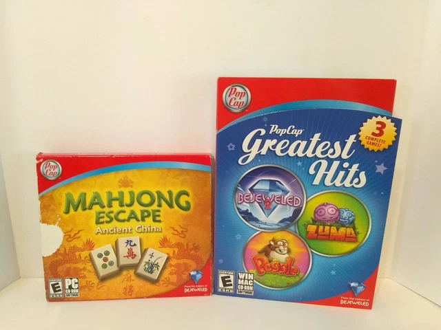POPCAP GREATEST HITS Bejeweled 2 Zuma Peggle PLUS Mahjong Escape ...
