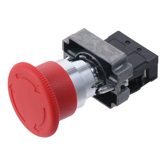 600V 10 AMP Power Button Switch Mushroom-shaped Momentary Push Button ...