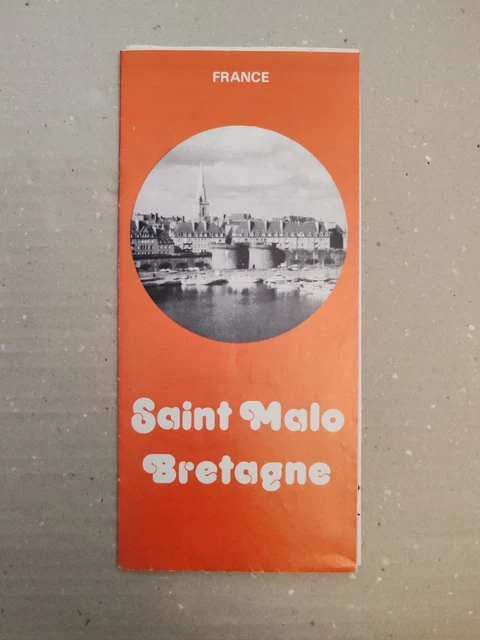 ANCIENNE CARTE GUIDE De Saint Malo Bretagne En Anglais Et Français EUR ...