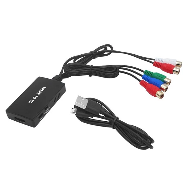 CONVERTITORE 1080P DA componente a compatibile YPBPR RGB + R/L audio a ...