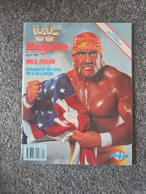 WWF MAGAZINE HULK Hogan April 1991 WWE Wrestling Wrestemania 7 Sgt ...