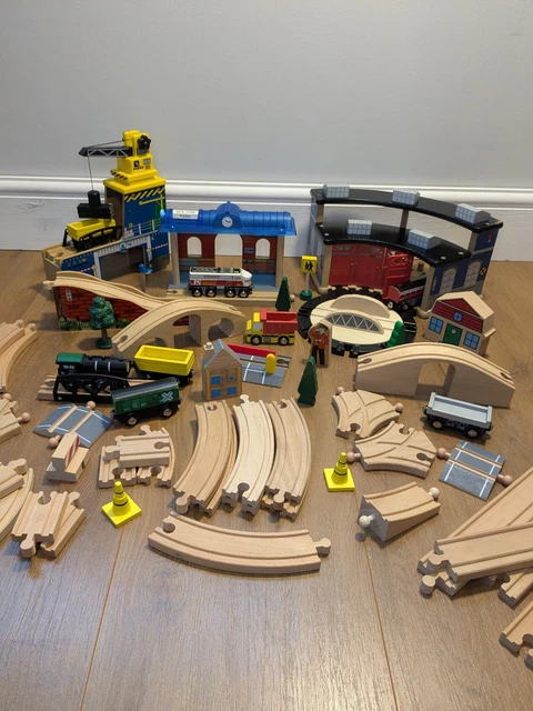 WOODEN TRAIN TRACK Bridges Junctions Corners Signs Trees- Brio Thomas ...