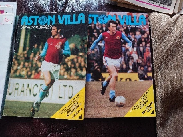 ASTON VILLA PROGRAMMES 1978-79 Season Incl John Robson Friendly £4.00 ...