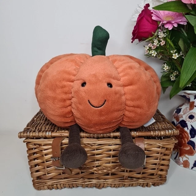 JELLYCAT AMUSEABLE PUMPKIN Halloween Soft Toy Plush Retired Rare Fruit ...