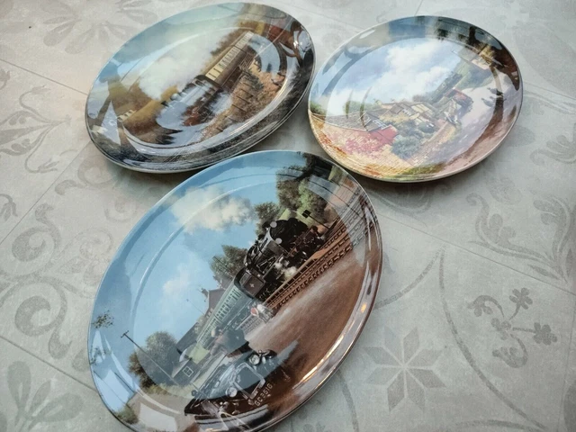DON BRECKON STEAM Railway Wedgewood Wall Display Plates Limited Edition ...