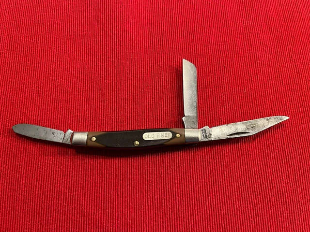 VINTAGE OLD TIMER Schrade 840T USA 3 Blade Pocket Knife $21.00 - PicClick