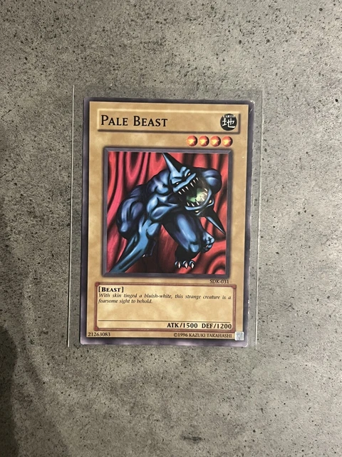 CARTE CARD YU-GI-OH Konami 1996 Edition Pale Beast SDK-031 Tres Bon État PSA En EUR 1,90 ...