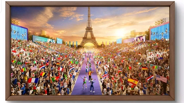 POSTER OLIMPIADI 2024 Olimpiadi 2024 Stampa olimpica Parigi - Torre ...