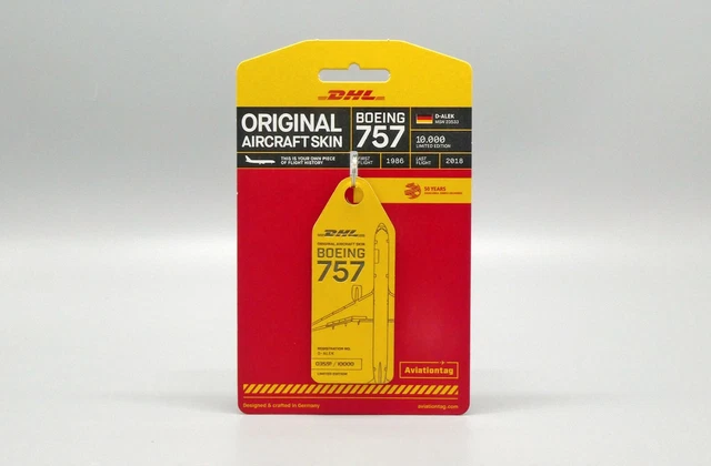 AVIATIONTAG AIRCRAFT FUSELAGE Keychain DHL B757 Reg: D-ALEK £44.83 ...