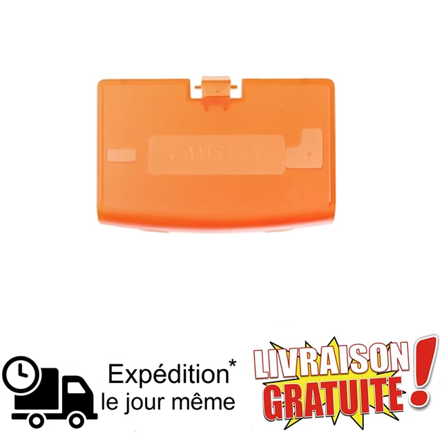 GAME BOY ADVANCE battery cover orange transparent spare part ...