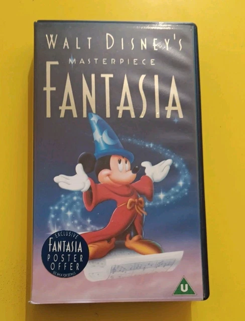 FANTASIA VHS WALT Disney Mickey Mouse Sorcerer's Apprentice Video ...
