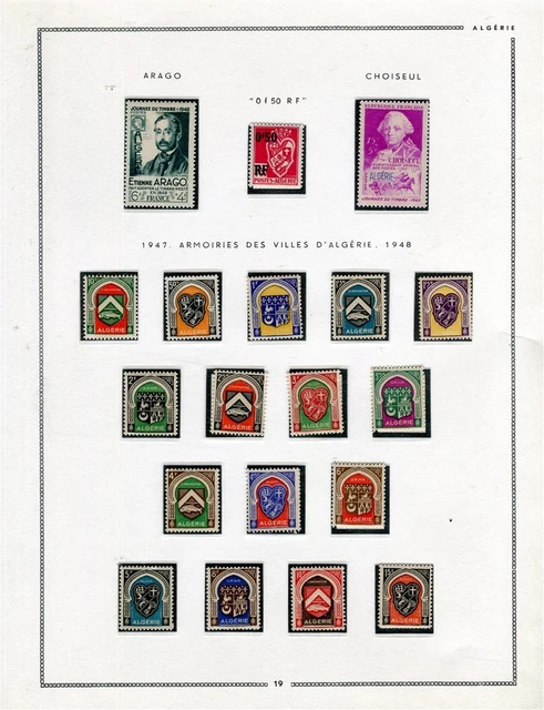 FRENCH COLONIES; ALGERIA 1944 Pictorial issues ( Most MNH ) Sets on ...