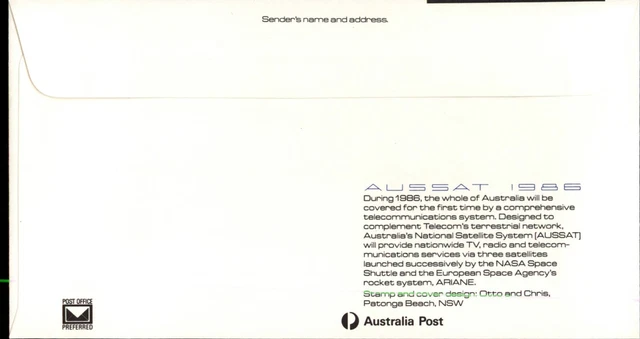 T0281 AUSTRALIA 1986 AUSSAT 2x33c stamp FDI Melbourne cover EUR 4,53 ...