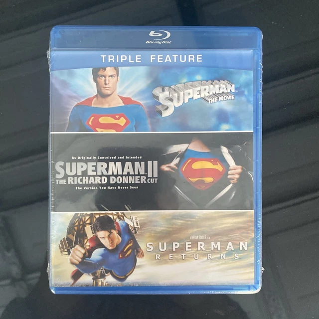 SUPERMAN 1, 2 & 3 (3 Film Triple Feature) (Blu-ray) RARE OOP BRAND NEW ...