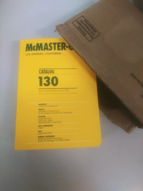 2024 MCMASTER CARR Catalog #130 Los Angeles Brand NEW $32.66 - PicClick CA
