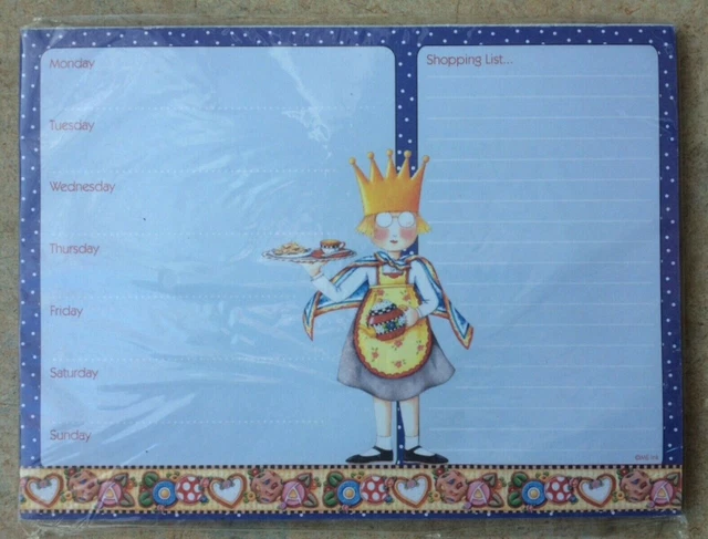 MARY ENGELBREIT MAGNETIC Notepad Menu Planning Shopping List Paper Days ...